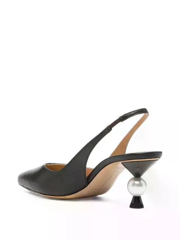 CAMILLA GABRIELI Margaux Faux-pearl Slingback Pumps