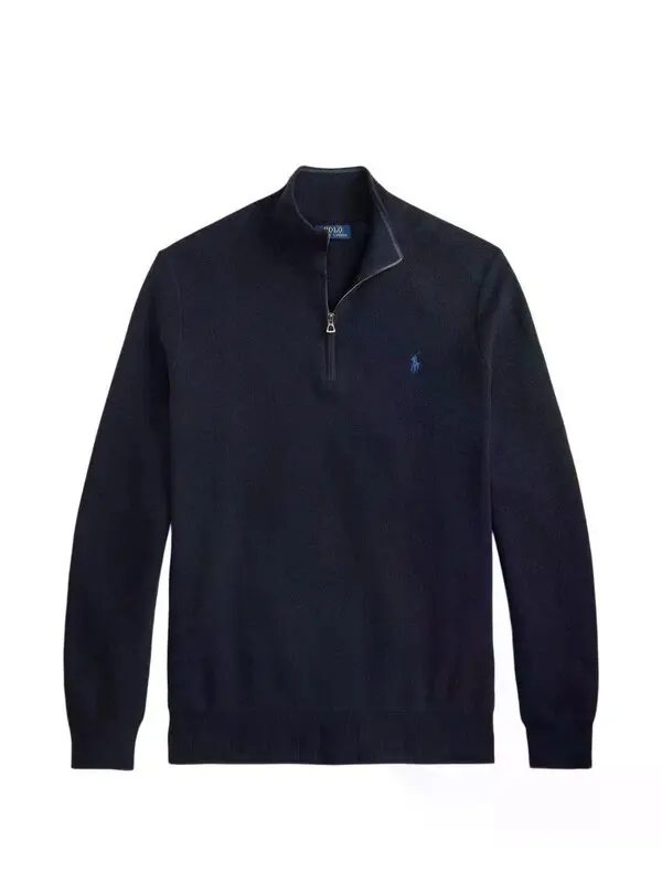 Polo Ralph Lauren Mesh-knit Quarter-zip Sweater
