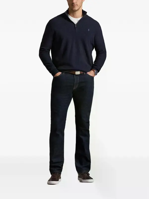 Polo Ralph Lauren Mesh-knit Quarter-zip Sweater