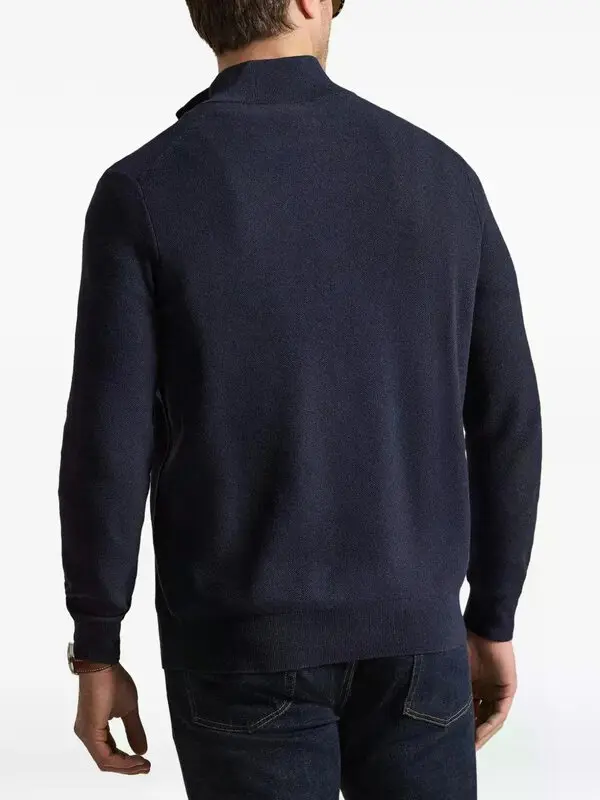 Polo Ralph Lauren Mesh-knit Quarter-zip Sweater