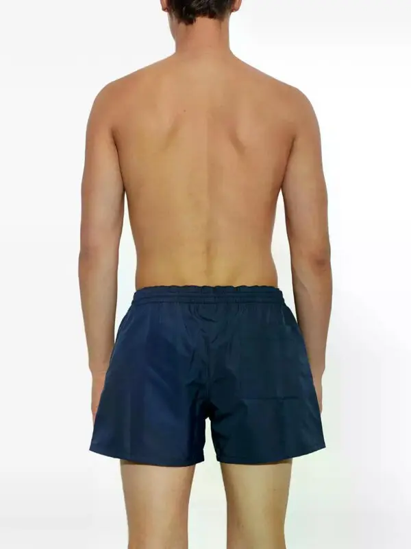Balmain Side-stripe Logo-patch Swim Shorts