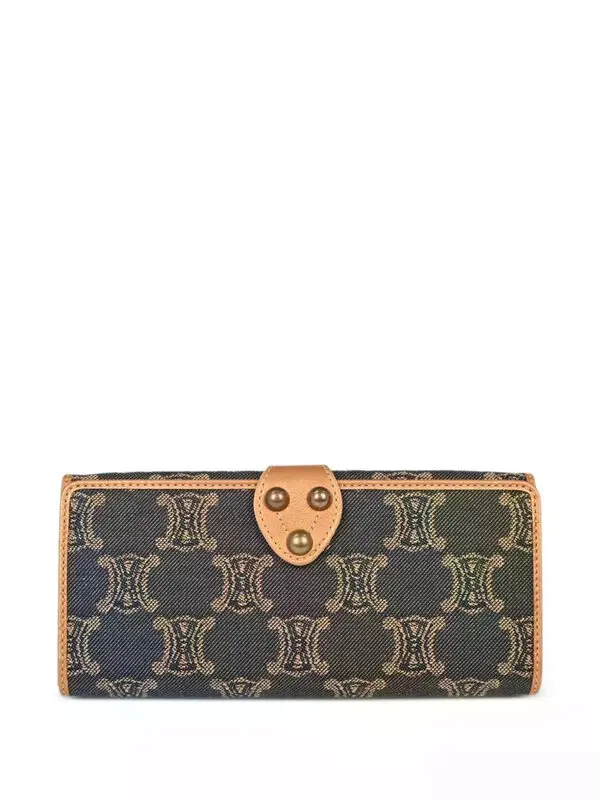 Celine 1990-2000s Macadam Bifold Wallet - Blue