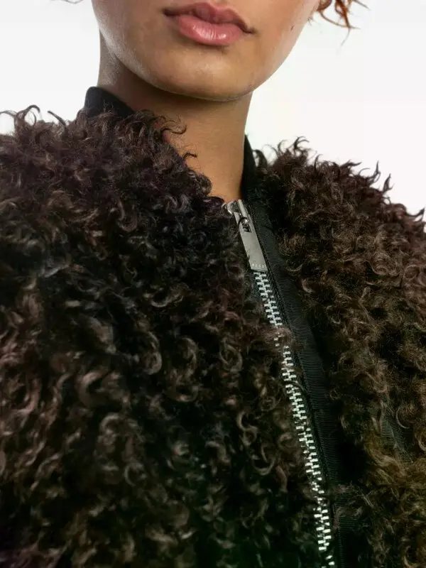 Sacai Faux-fur Panelled Jacket