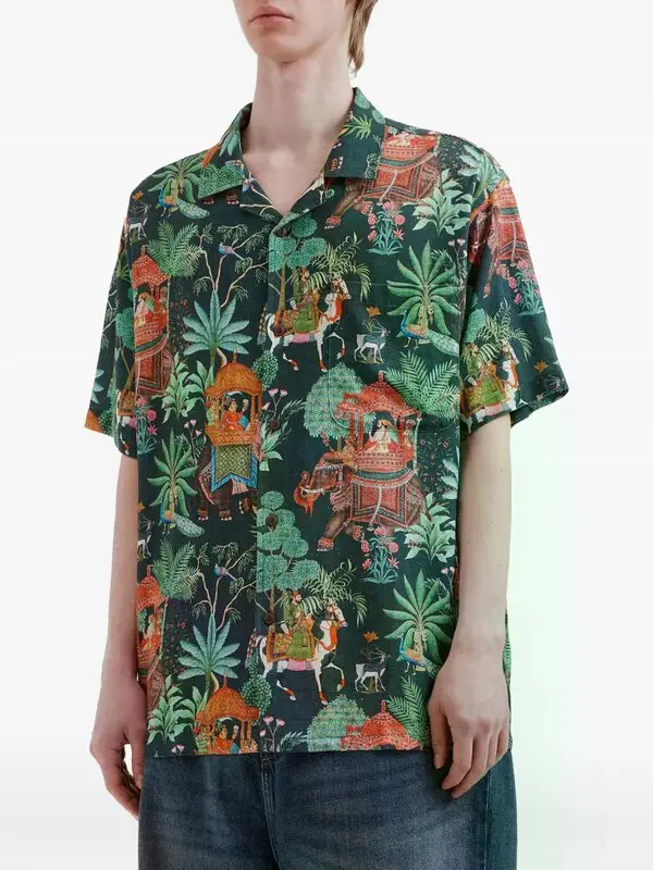 AFTERMATHS Graphic-print Short-sleeve Shirt