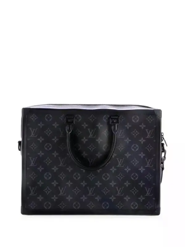 LOUIS VUITTON Soft Trunk Briefcase Monogram Eclipse Canvas Business Bag