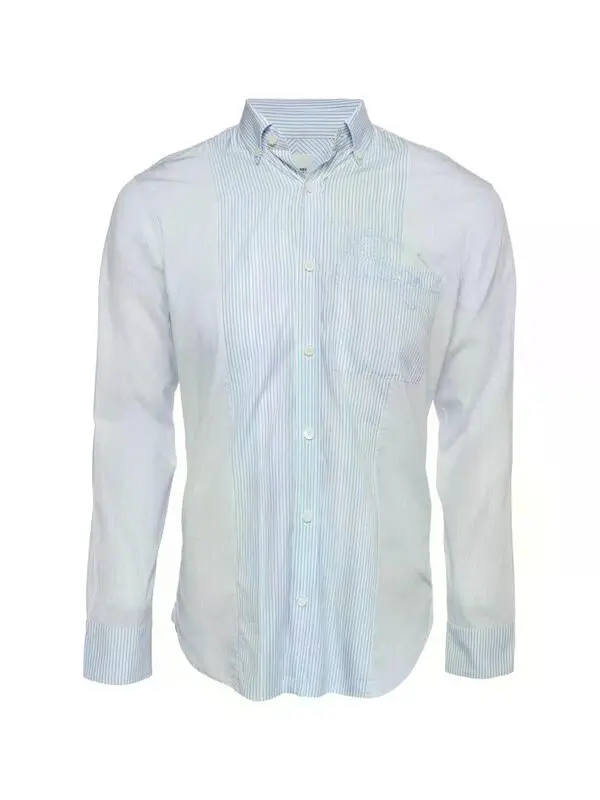 Burberry Striped Logo-embroidered Shirt
