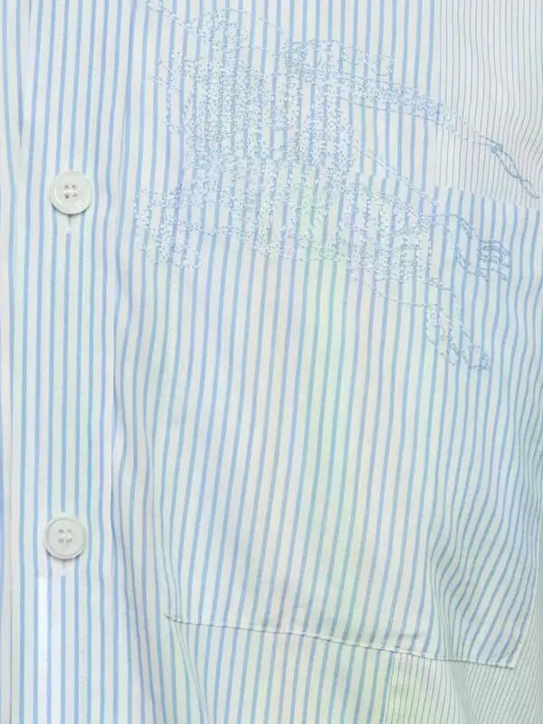 Burberry Striped Logo-embroidered Shirt
