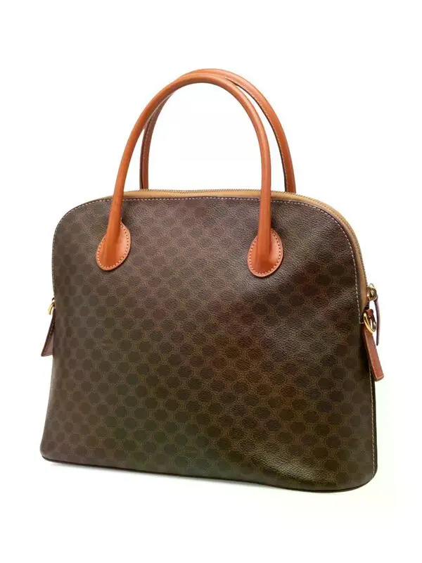 Celine 1997 Macadam Coated Canvas Dome Satchel