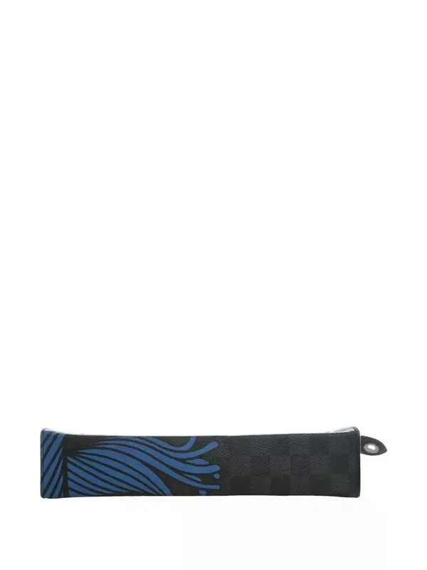 LOUIS VUITTON Damier Graphite Pochette Voyage Rope Clutch Bag - Blue