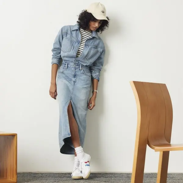 LEVI'S Denim Midi Shirt Dress