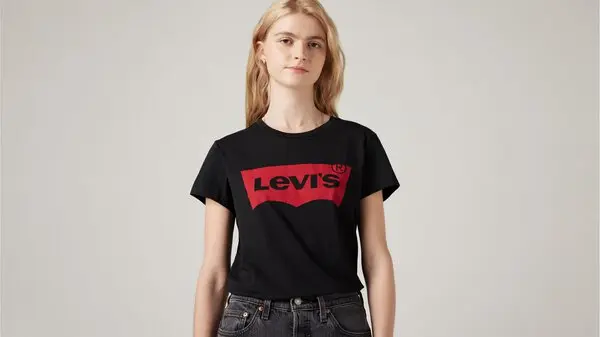 LEVI'S Classic Crewneck T-shirt With Iconic Logo - Black