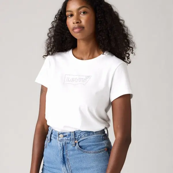 LEVI'S Rhinestone Perfect Tee - White