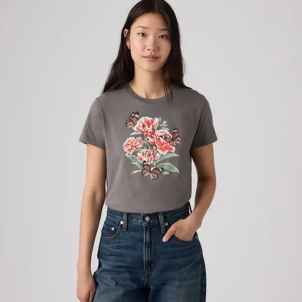 LEVI'S Perfect Tee" Floral Graphic T-shirt