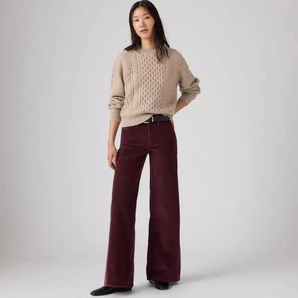 LEVI'S 318 Shaping Wide Leg Corduroy Trousers