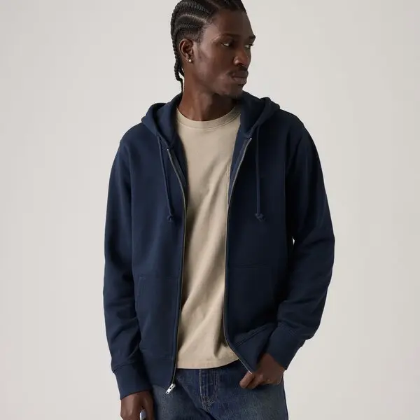 LEVI'S New Original Zip Up Hoodie - Blue