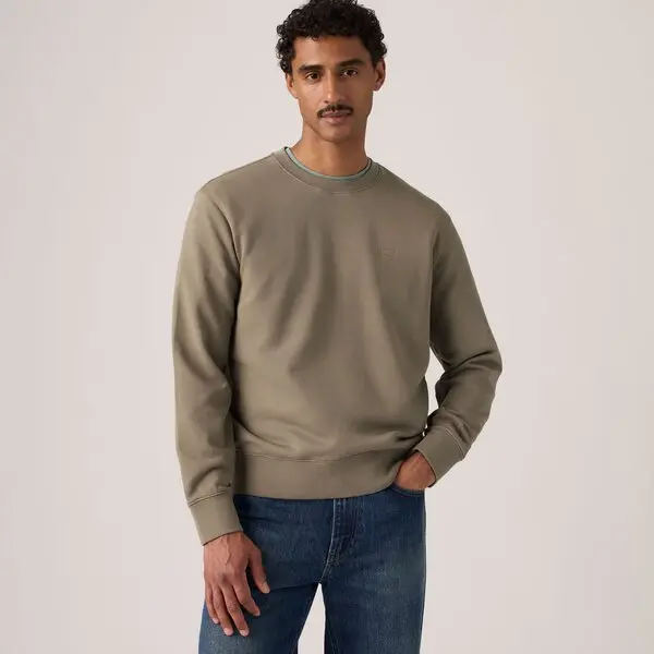 LEVI'S Original Housemark Crewneck Sweatshirt - Brown
