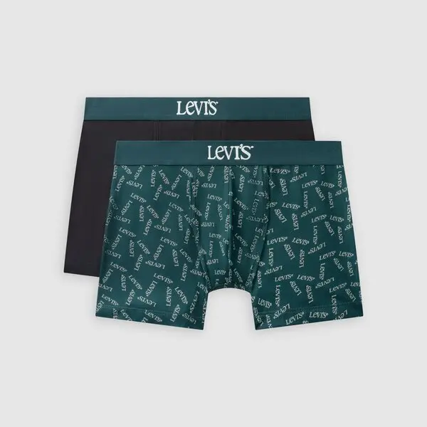 LEVI'S Club Logo Boxer Brief 2 Pack - Black