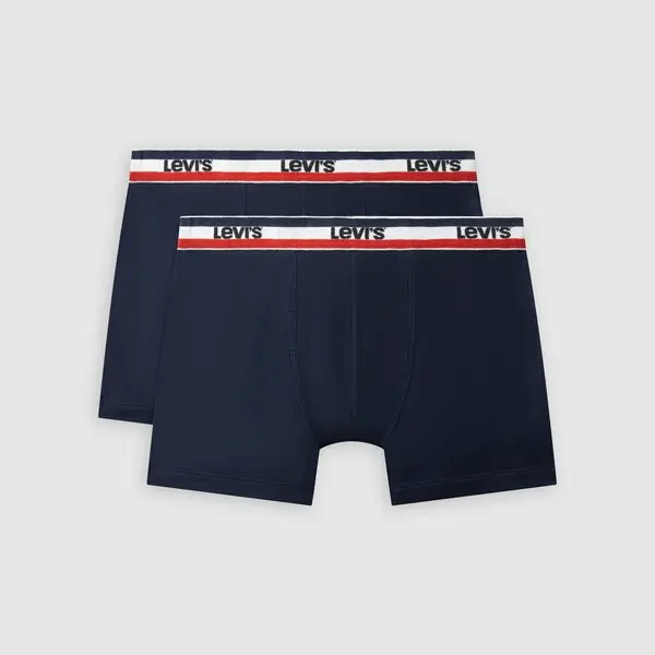 LEVI'S Repeat Logo Boxer Brief 2 Pack - Blue