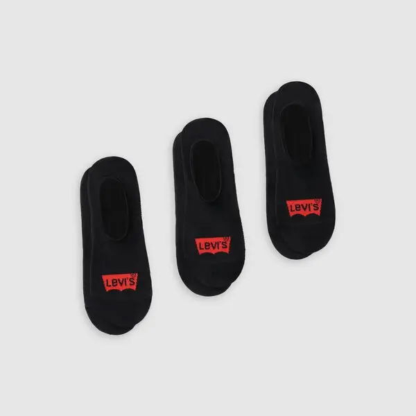 LEVI'S High-cut Batwing Logo Recycled Cotton Socks Three Pack - Black