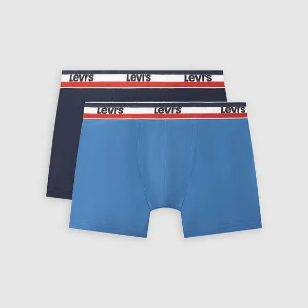 LEVI'S Logo Boxer Brief 2 Pack - Blue