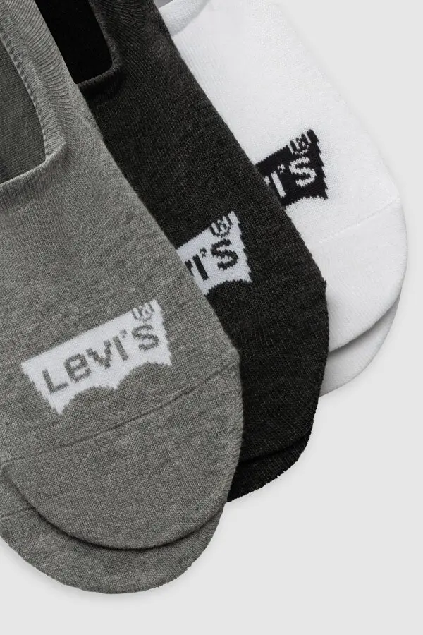 LEVI'S High Cut Batwing Logo Recycled Cotton Socks 3 Pack