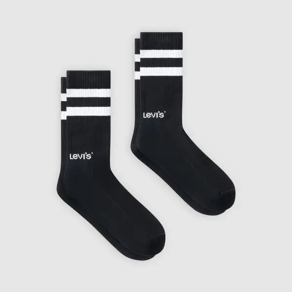 LEVI'S Regular Cut Sport Socks 2-pack - Black