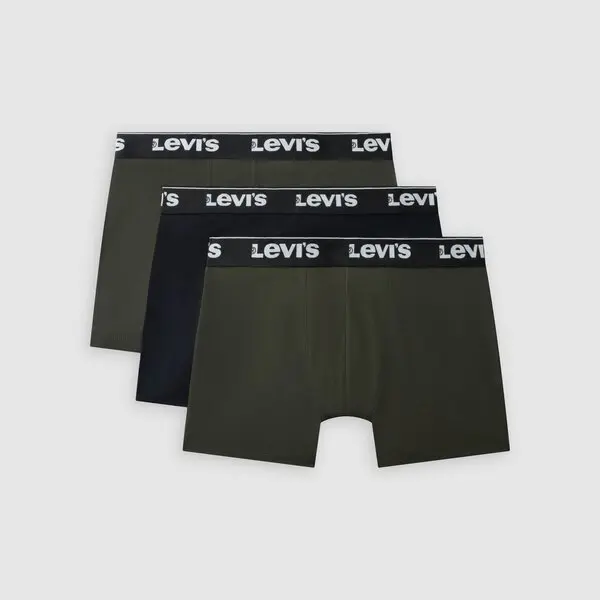 LEVI'S Repeat Logo Boxer Brief 3 Pack - Green
