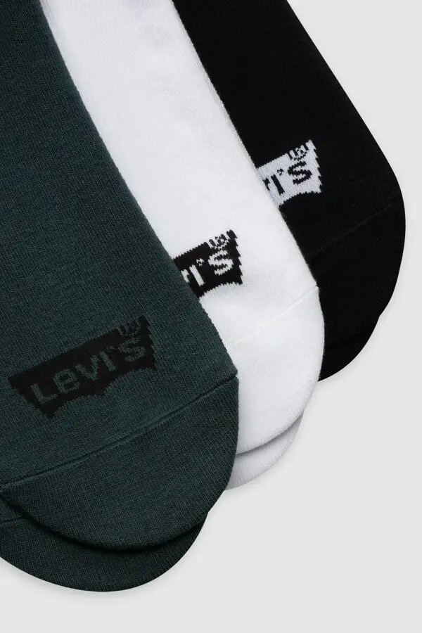 LEVI'S Mid Cut Batwing Logo Recycled Cotton Socks 3 Pack