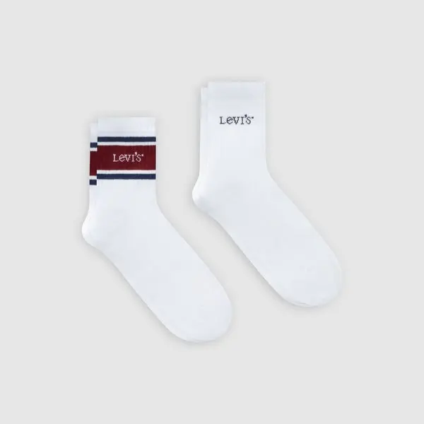 LEVI'S Mid Cut Socks 2 Pack - Red