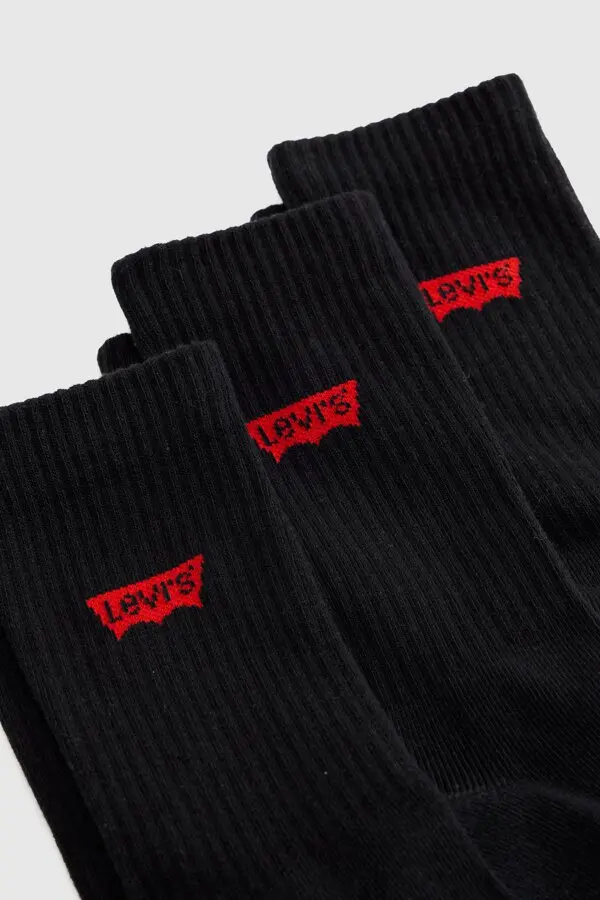 LEVI'S Regular Cut Batwing Logo Recycled Cotton Socks 3 Pack