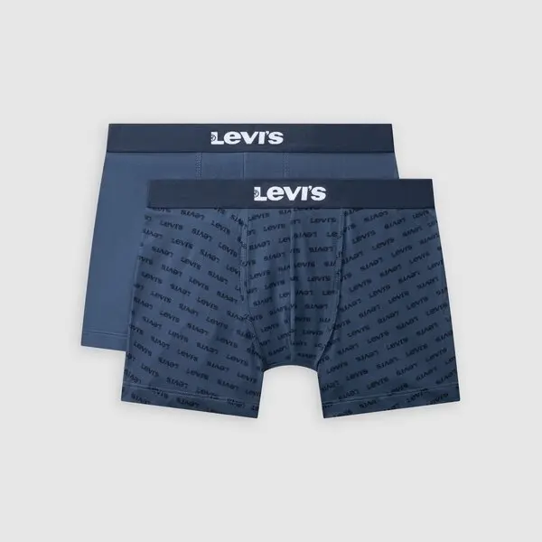LEVI'S Logo Boxer Brief 2 Pack - Blue
