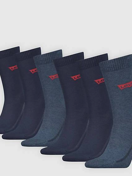 LEVI'S Regular Cut Batwing Socks 6 Pack