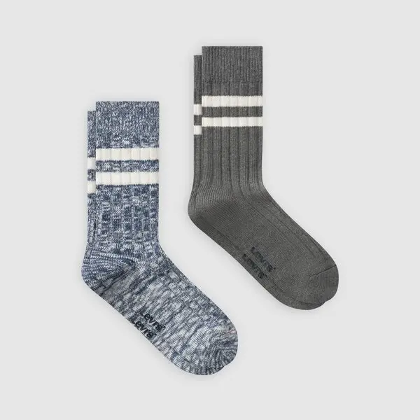 LEVI'S Regular Cut Mouline Bootsock 2 Pack