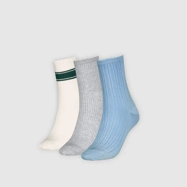LEVI'S Regular Cut Structured Socks 3 Pack - Blue