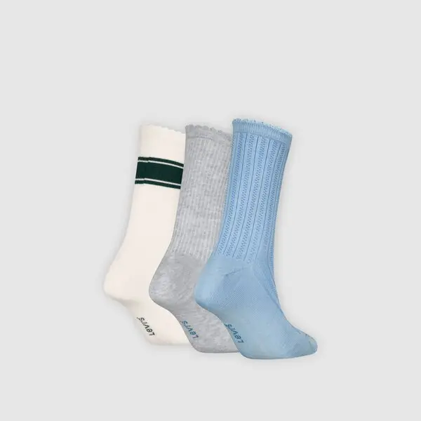 LEVI'S Regular Cut Structured Socks 3 Pack