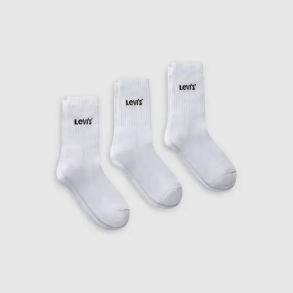 LEVI'S Regular Cut Socks 3 Pack - White