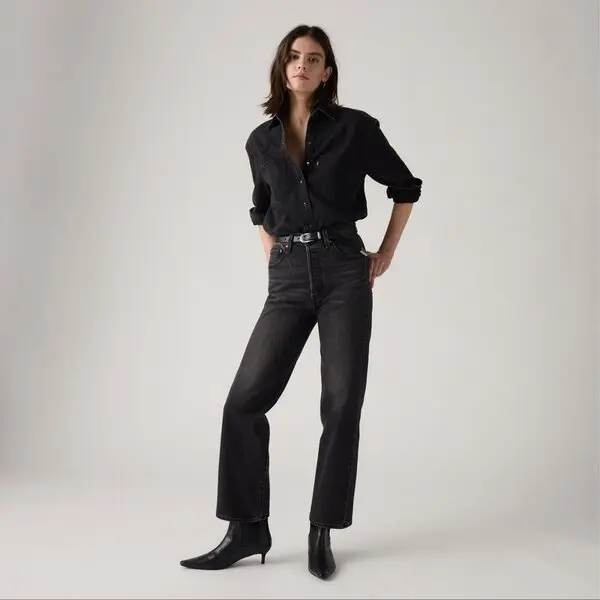 LEVI'S Ribcage Straight Ankle Jeans