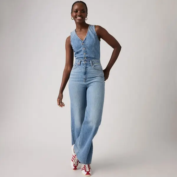 LEVI'S Denim Wide-leg Jumpsuit - Blue
