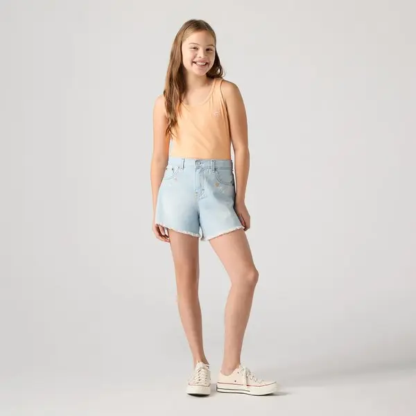 LEVI'S Crochet Applique Denim Shorts