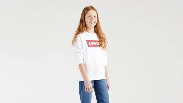 LEVI'S Key Logo Crewneck Sweatshirt - Red