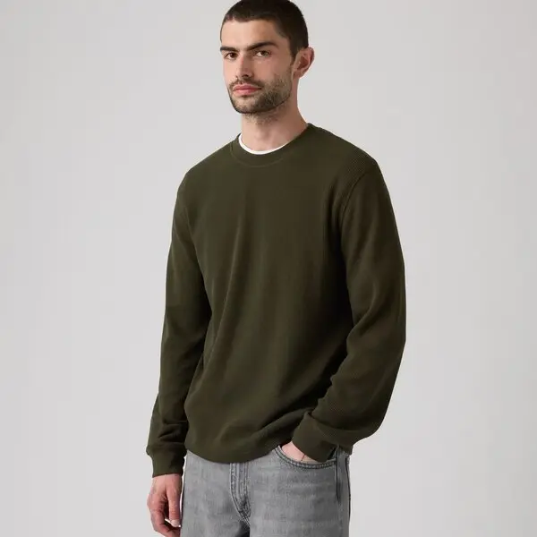 LEVI'S Long Sleeve Standard Fit Thermal Tee - Black