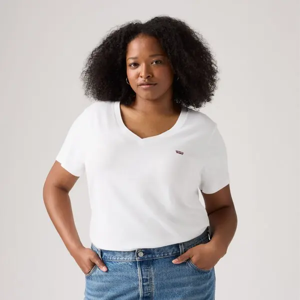 LEVI'S The Perfect V Neck - White
