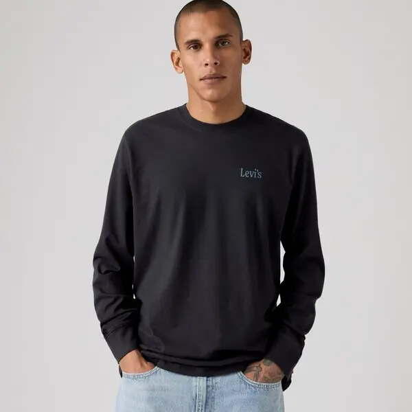 LEVI'S Relaxed Long Sleeve Graphic Tee - Black
