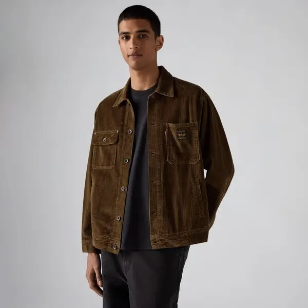 LEVI'S Corduroy Sunrise Trucker Jacket - Brown