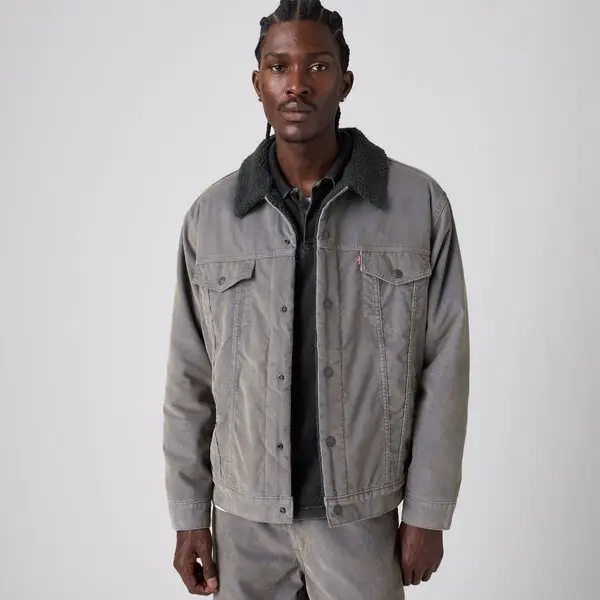 LEVI'S Relaxed Sherpa Corduroy Trucker Jacket - Blue