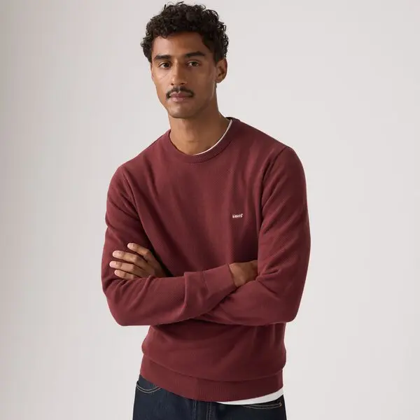 LEVI'S Housemark Lightweight Pullover Sweater - Red