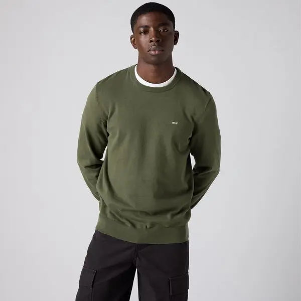 LEVI'S Lightweight Housemark Pullover Sweater - Green