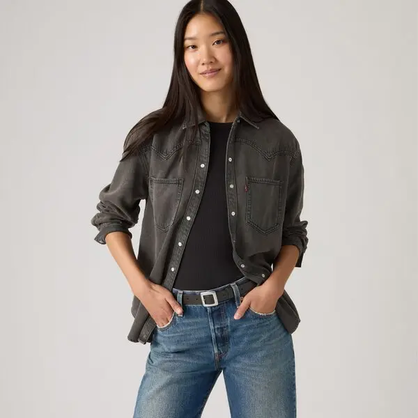 LEVI'S Teodora Western Shirt - Black