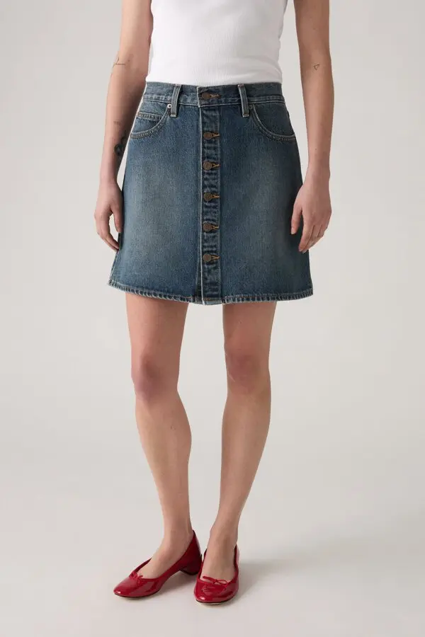 LEVI'S Retro Button Front Skirt