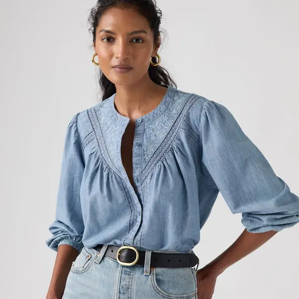 LEVI'S Cleo Long-sleeve Blouse - Blue